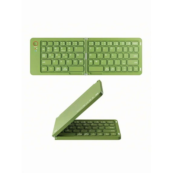 Foldable Wireless Keyboard with Numeric Keypad, Portable Dual Folding ...