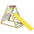 Foldable Wooden Triangle Climber with Reversible Ramp for Kids ...