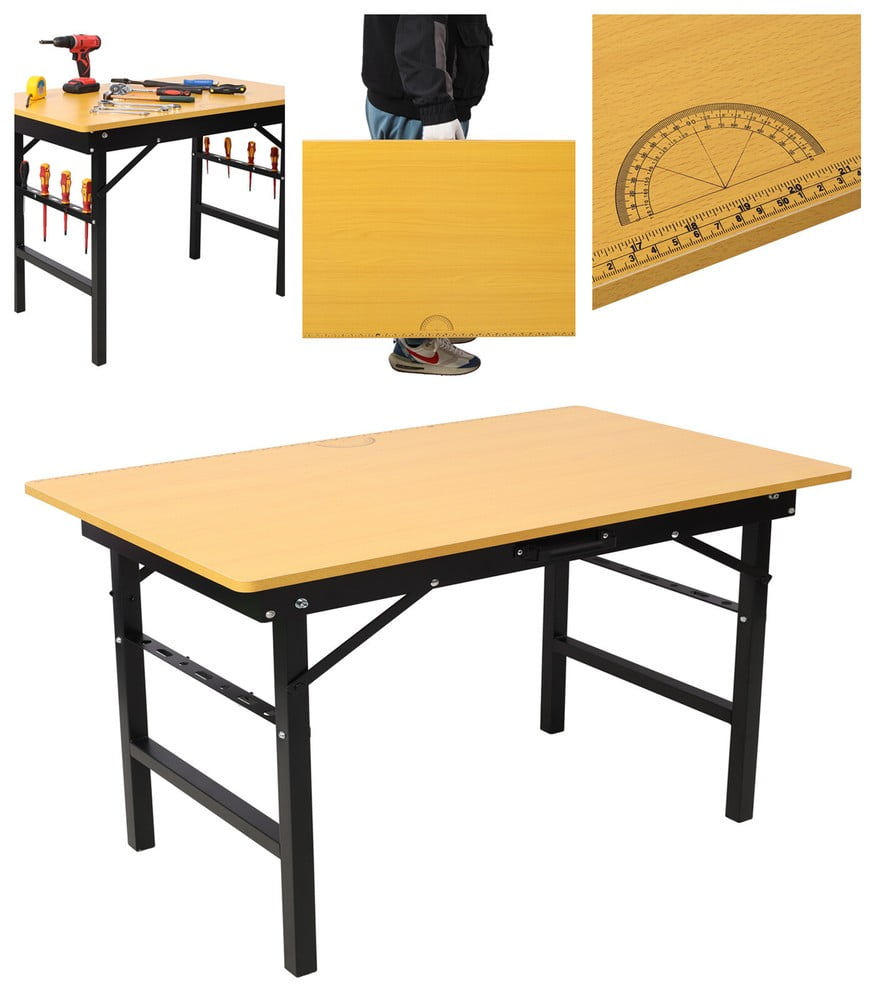 Foldable Work Table with Measuring Tape and Angle Finder Portable Tool ...