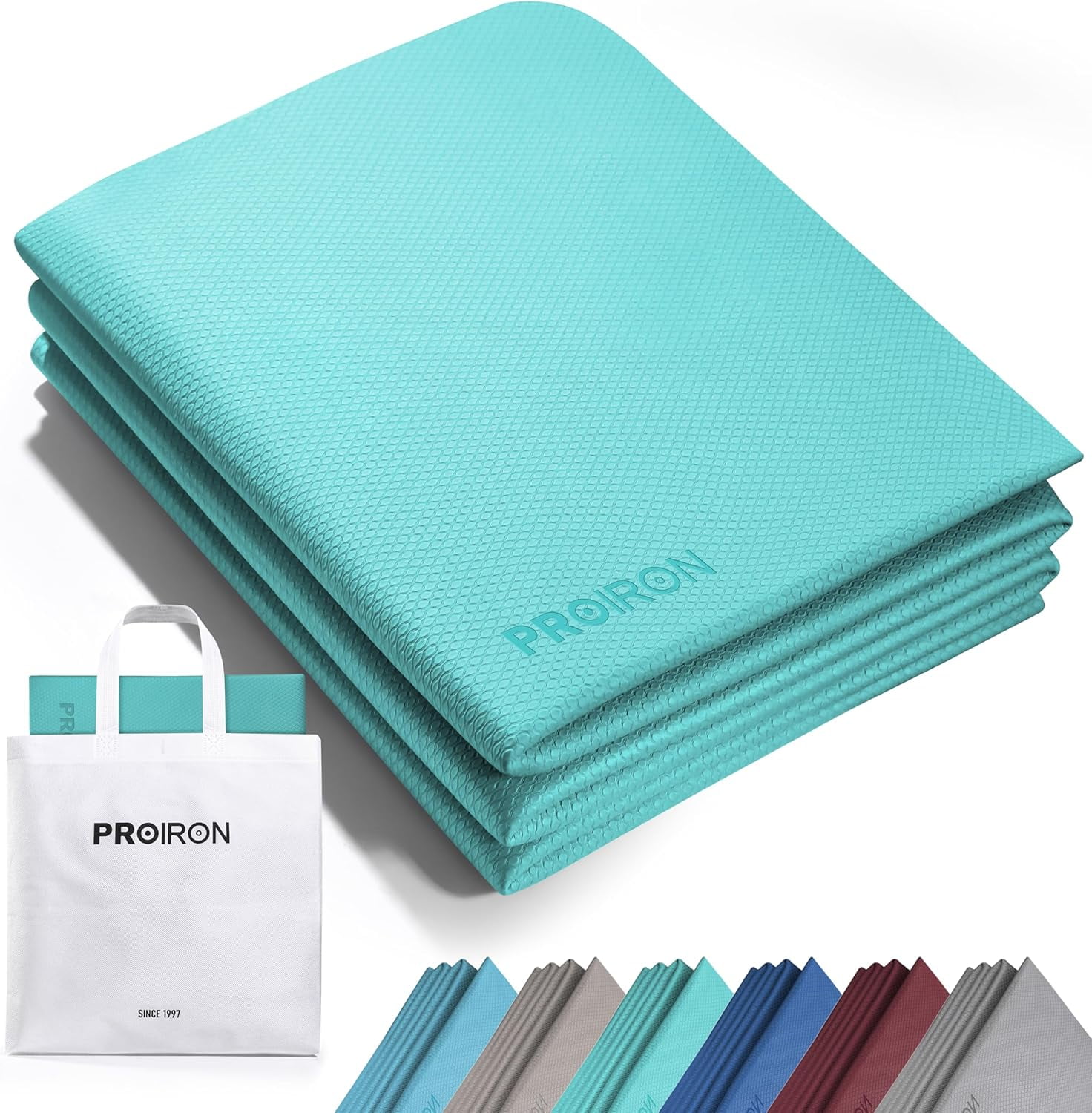 Foldable Yoga Mat 0.24"/0.16" for Home Workout & Travel, Non Slip ...