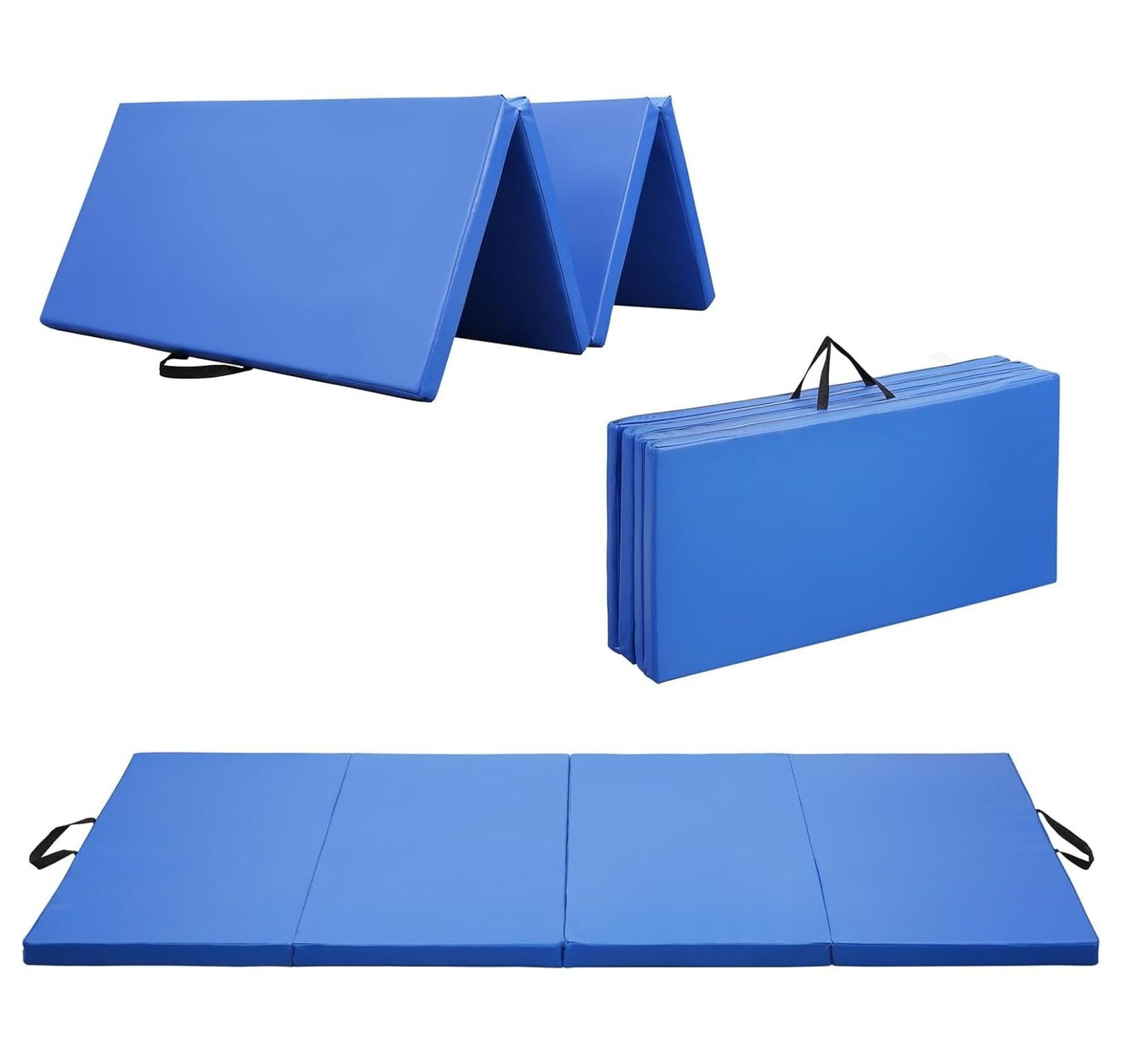 Foldable Yoga Mat, 2 Inch Thick Gymnastics Mat for Men & Women, Gym Mat ...