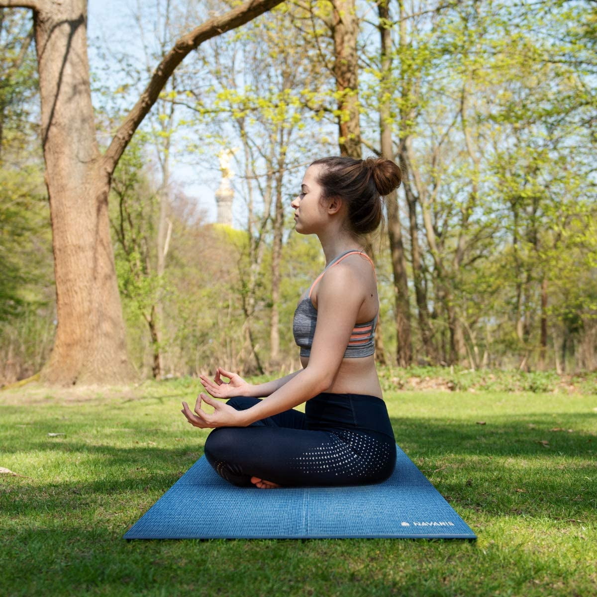 Foldable Yoga Mat for Travel - 4mm Thick Non-Slip Portable Exercise Mat ...