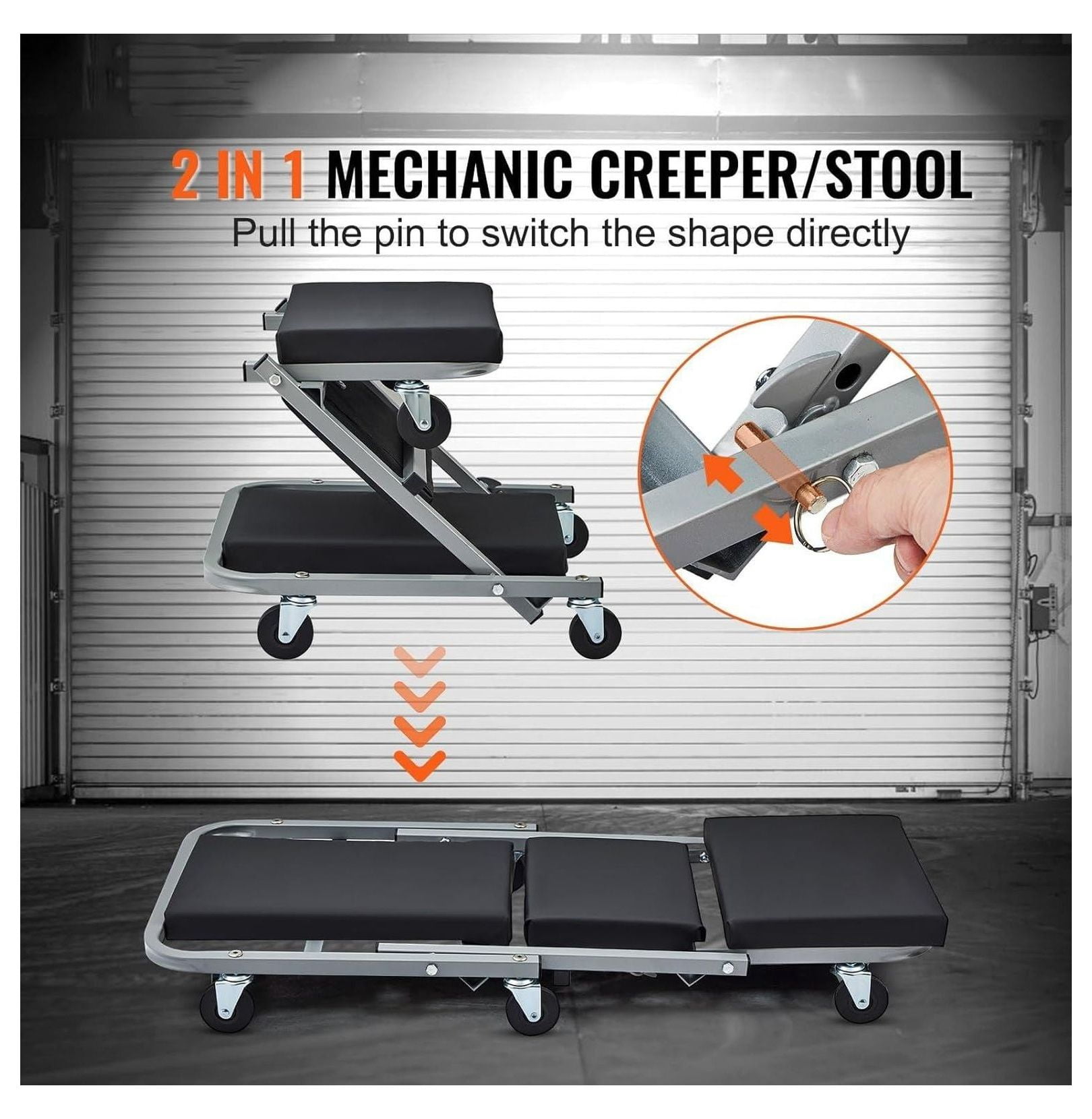 Foldable Z-shaped spider car 36/40-inch 2-in-1 rolling folding car ...