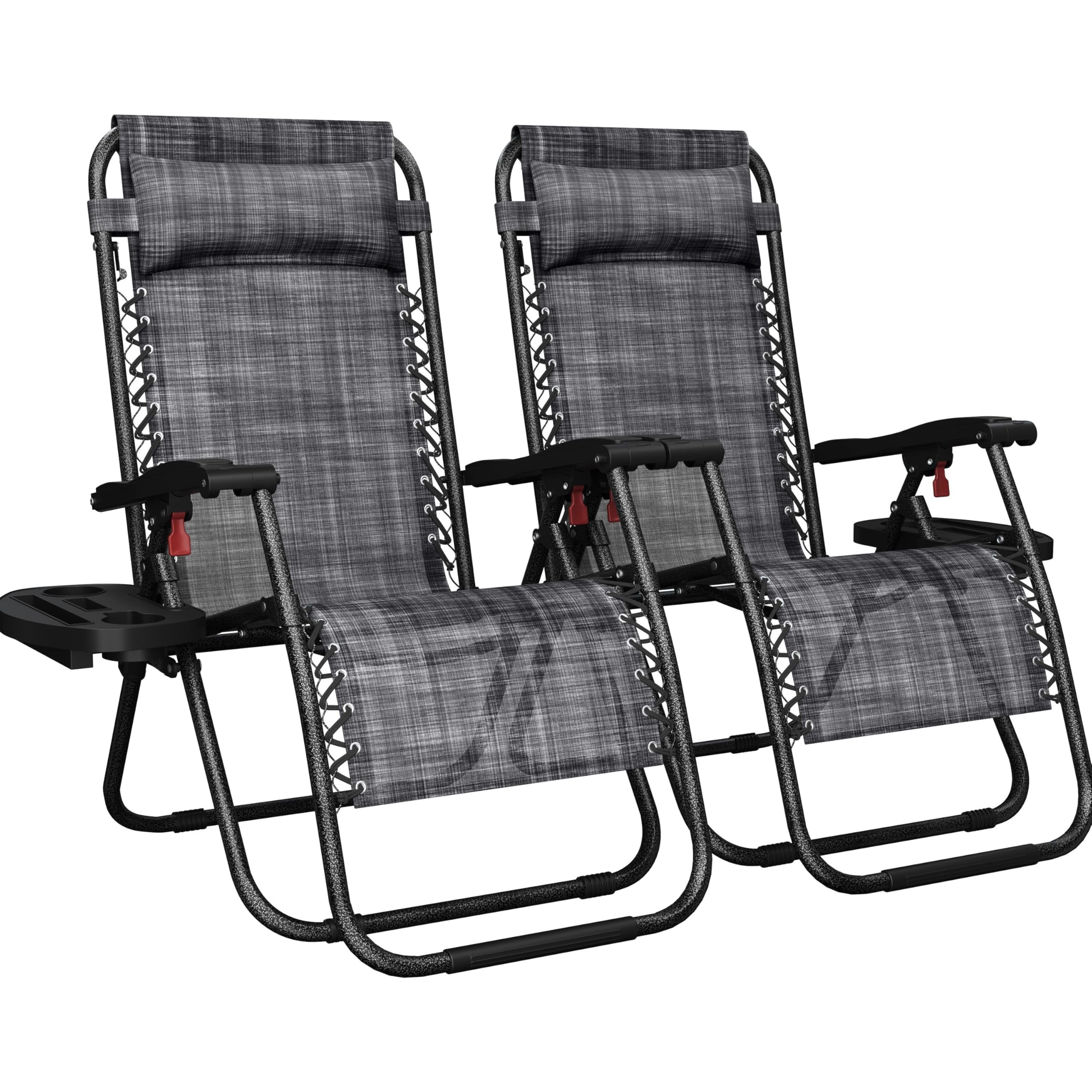 Foldable Zero Gravity Lounge Chair Outdoor with Locking Mechanism, Cup ...