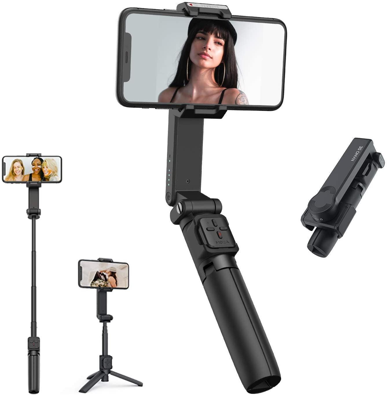 Foldable and Extendable Smartphone Selfie Stick Stabilizer with ...