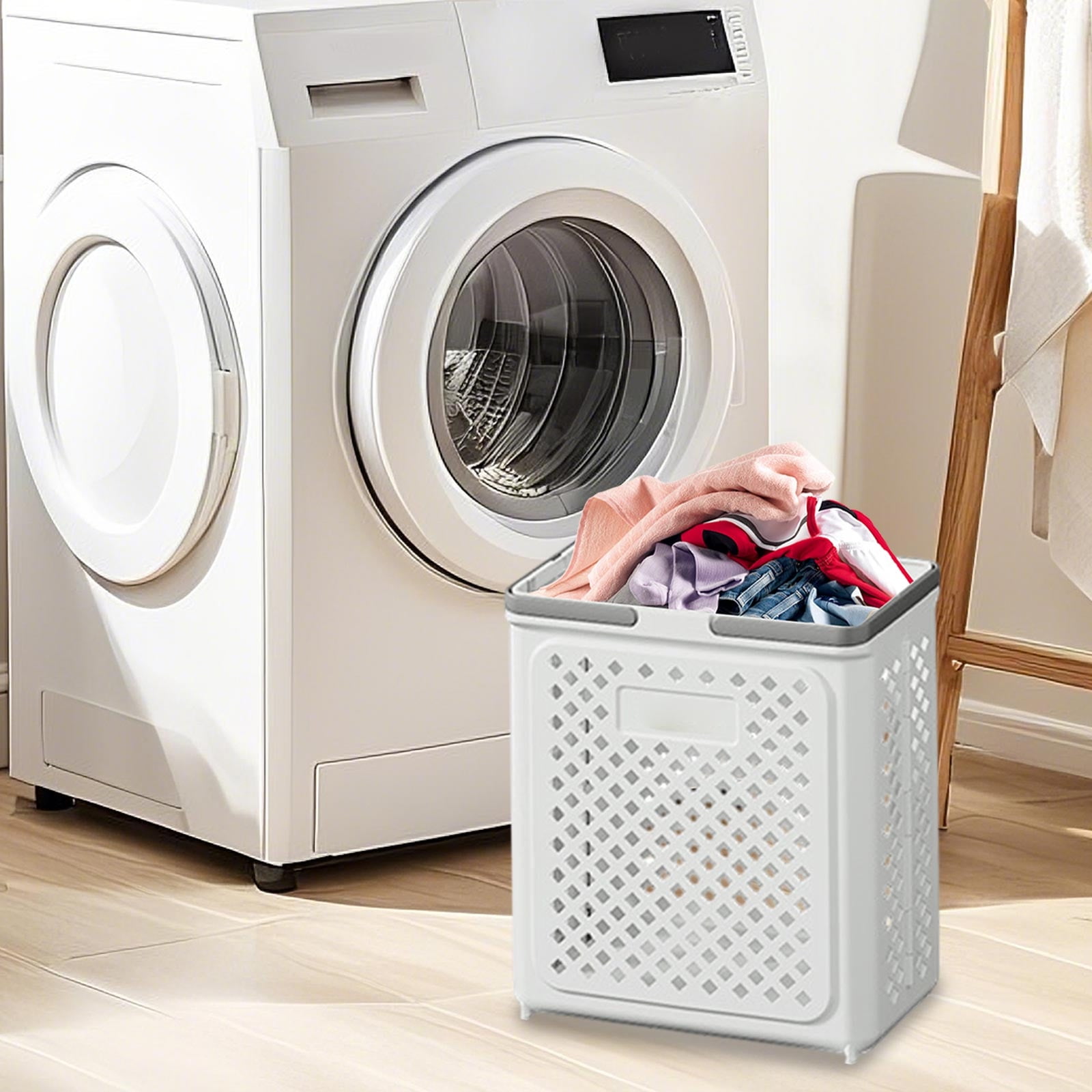 Foldable dirty laundry basket, wall-hanging clothes hamper, collapsible ...