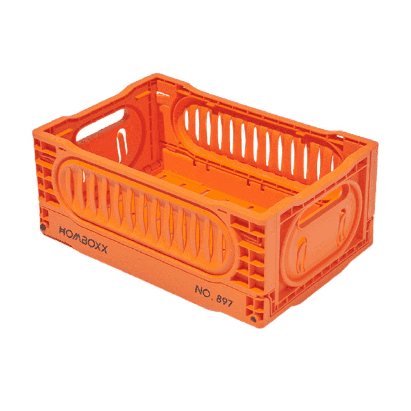 Foldable milk crate, multi-purpose plastic foldable storage box ...