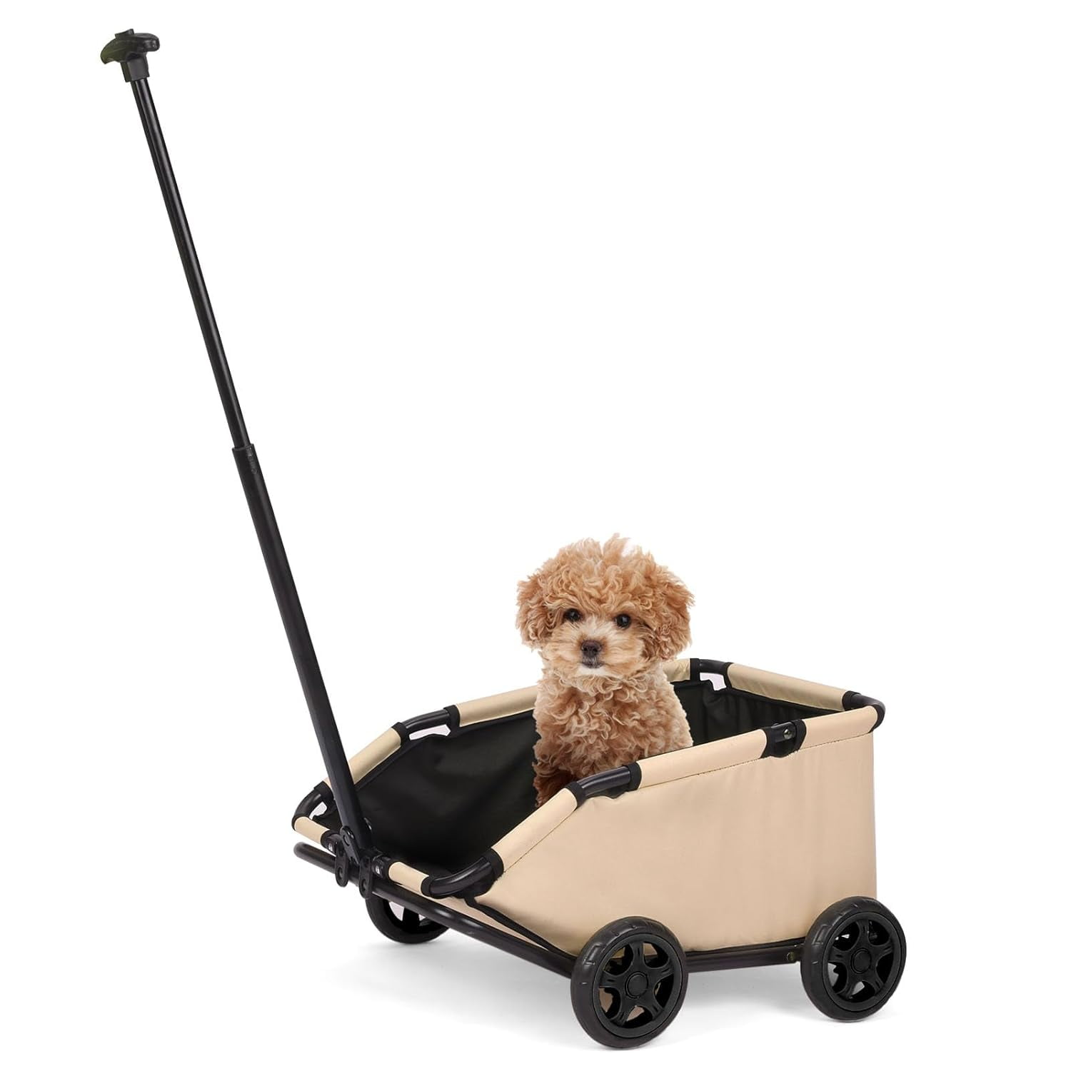 Foldable mini Dog Stroller, Equipped with Safety Rope, Storage Basket ...