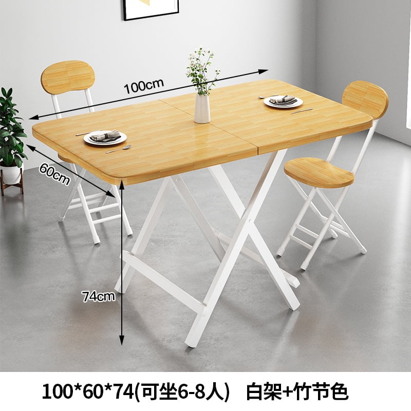 Foldable table, dining table, small household rectangular table, stall ...