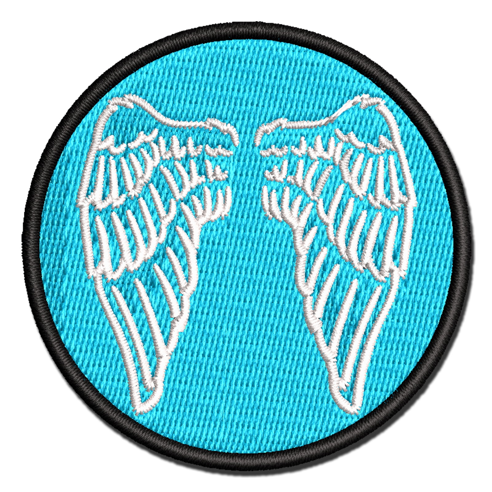 Folded Angel Wings Feathers Applique Multi-Color Embroidered Hook ...