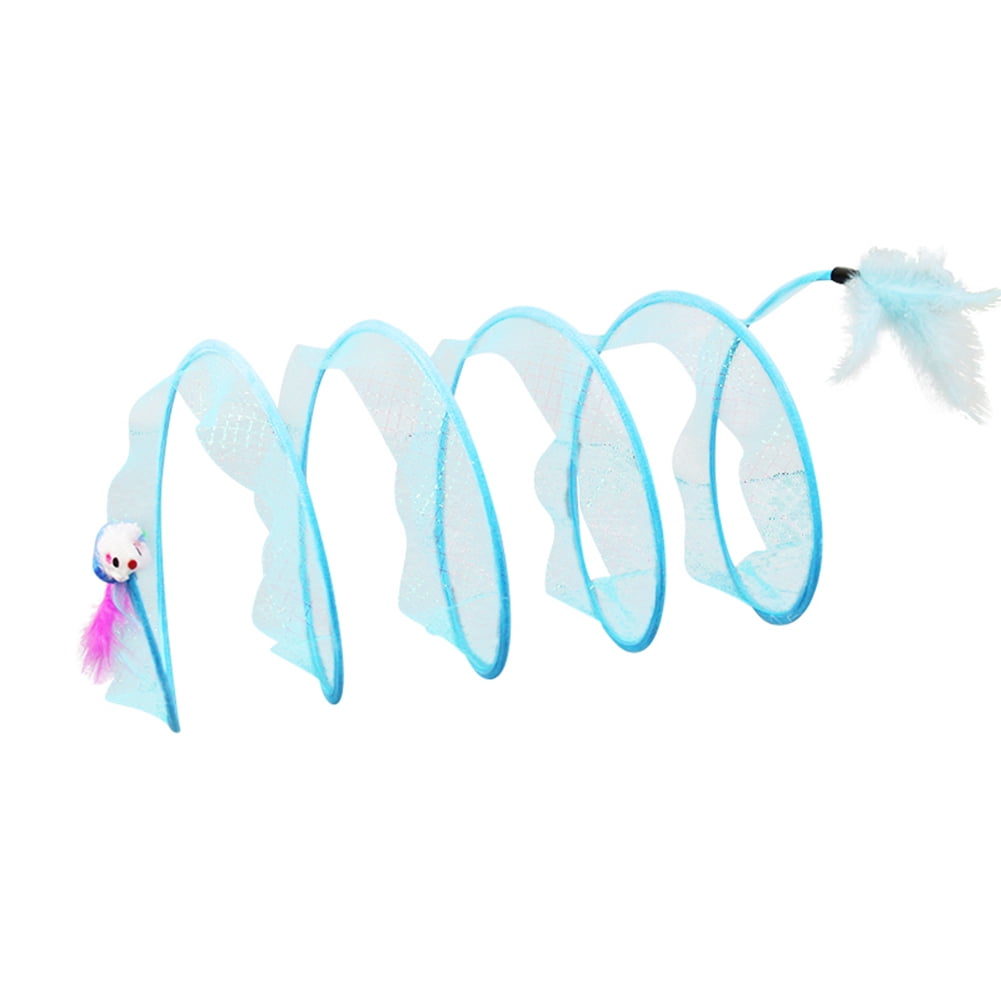 Folded Cat Tunnel Collapsible Cat Tunnel Interactive Toy Cat Passage ...