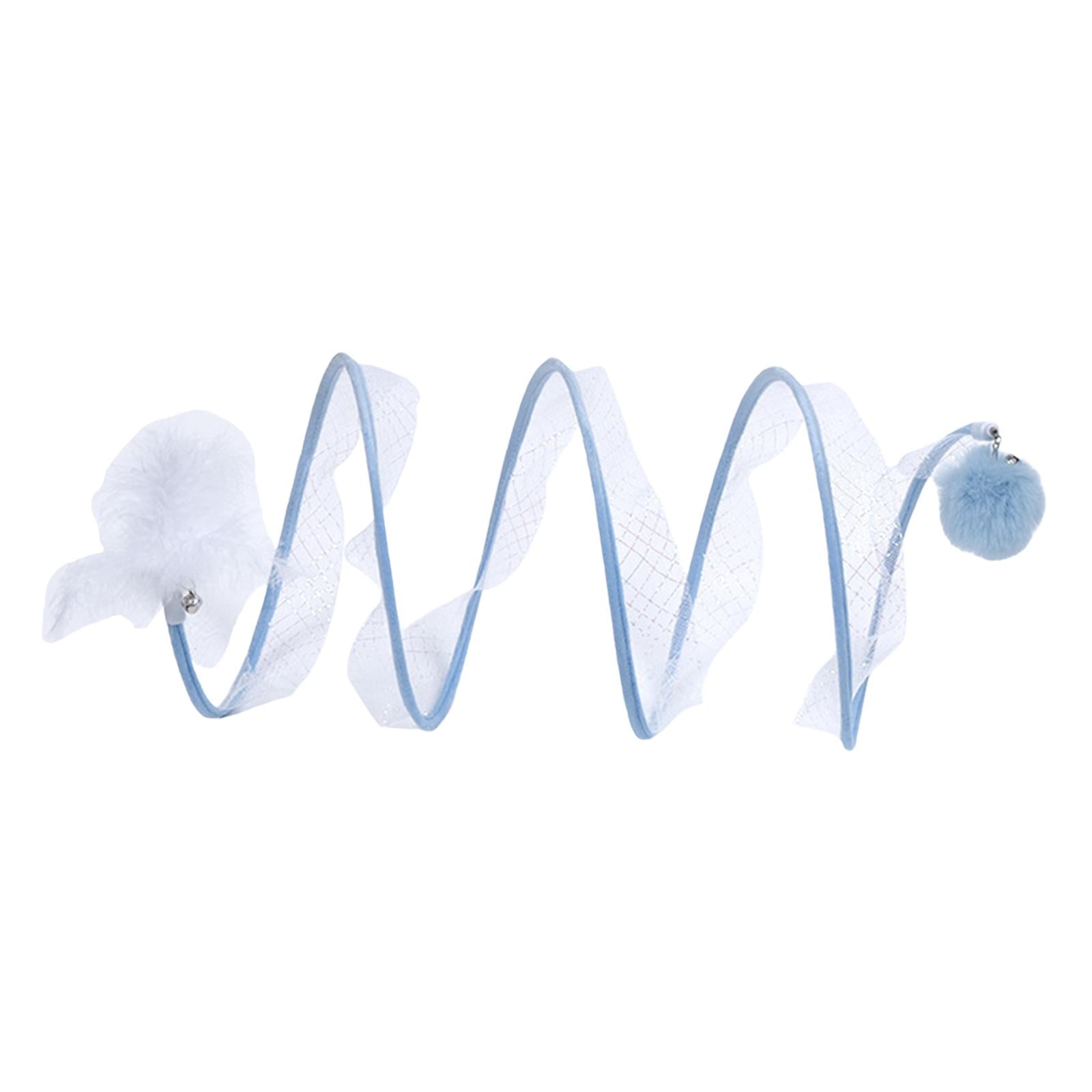 Folded Cat Tunnel Self Play Cat Toys Spring Toy Pet Toys Elastic Mesh ...