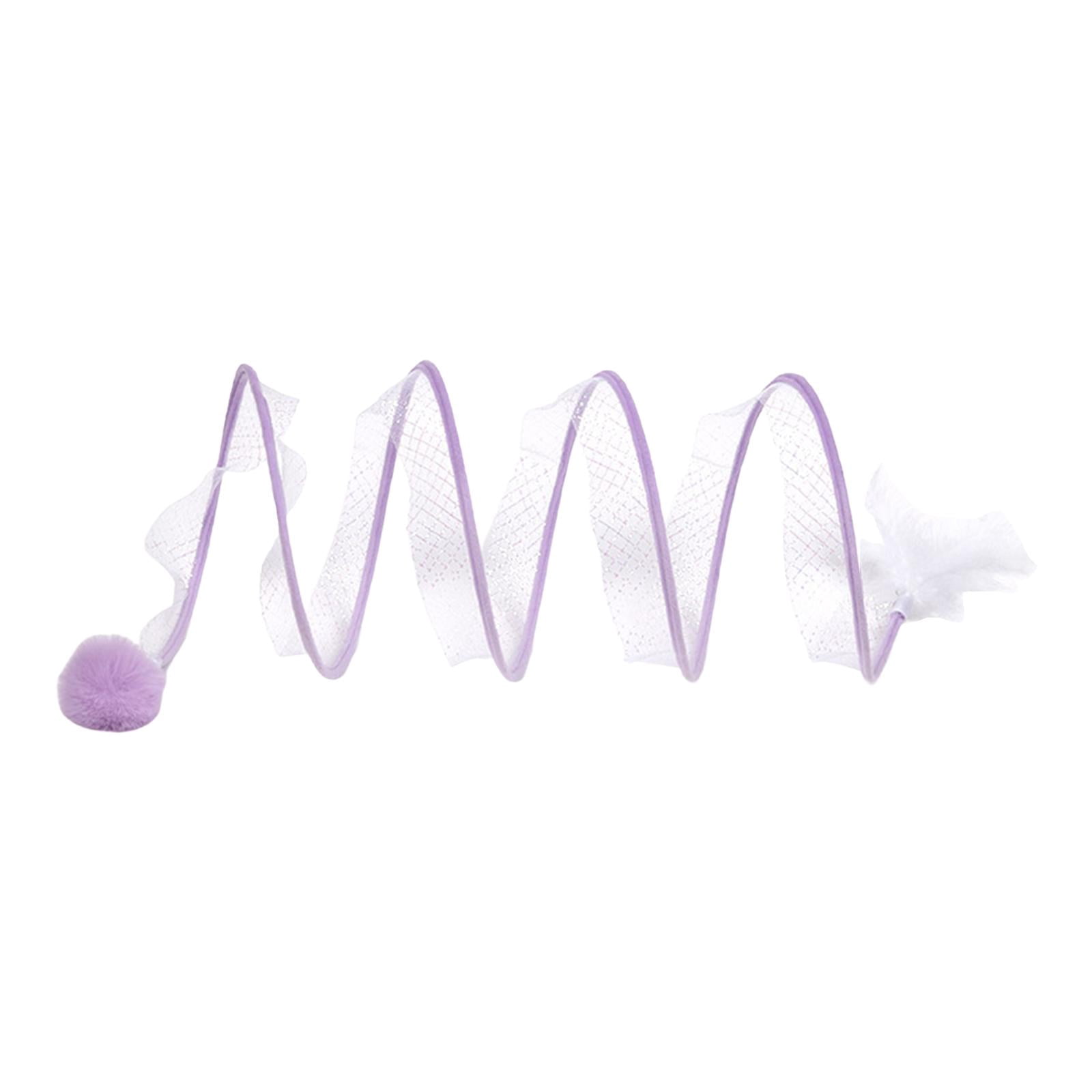 Folded Cat Tunnel Self Play Cat Toys Spring Toy Pet Toys Elastic Mesh ...