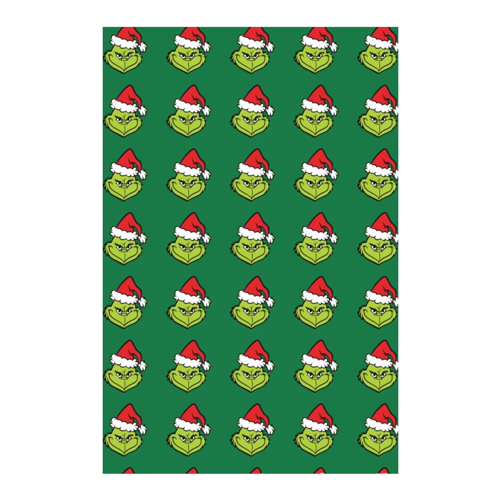 Folded ChristmasGrinch Wrapping Paper, Funny Cartoon Green Xmas Holiday ...
