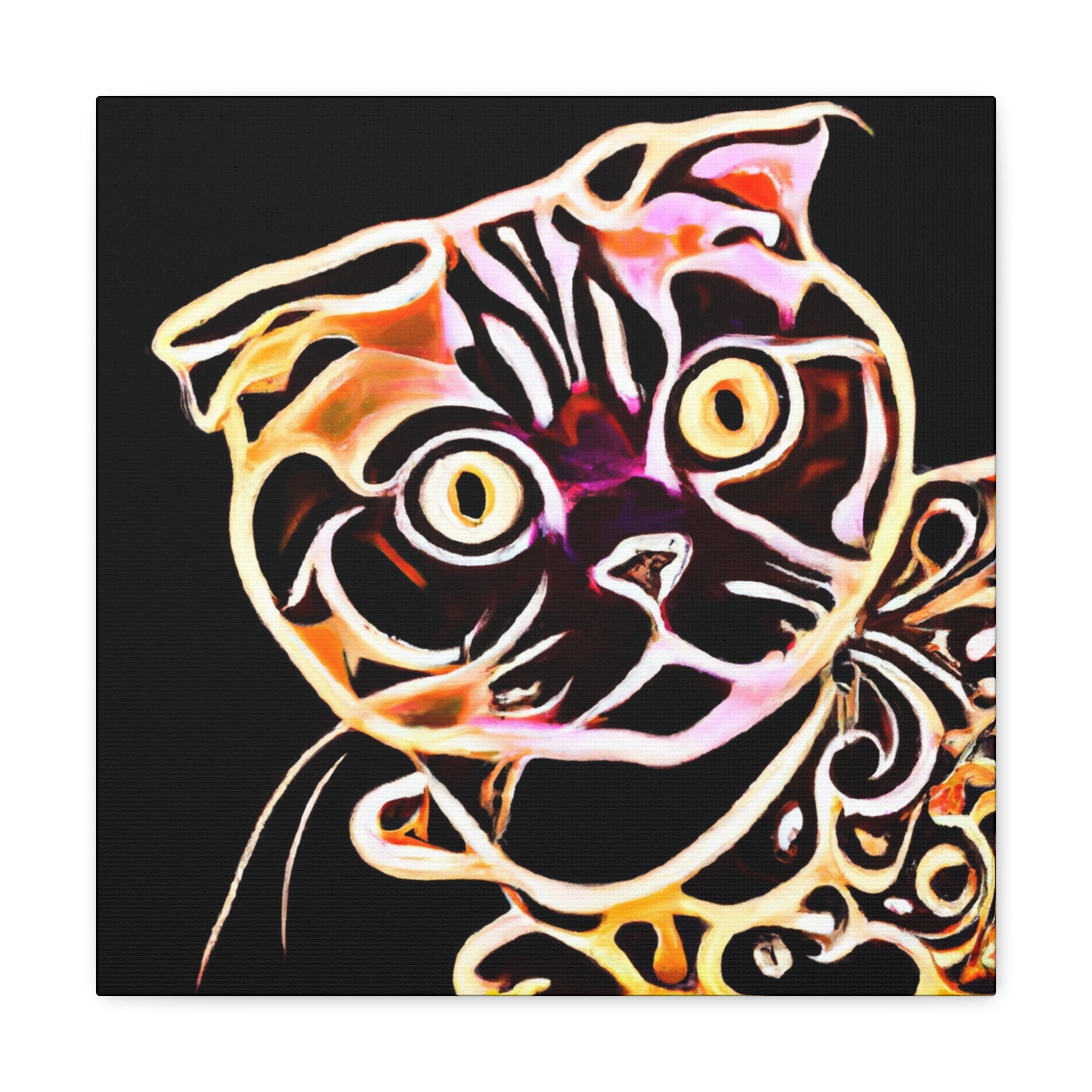 "Folded Feline Wonder" - Canvas - Walmart.com