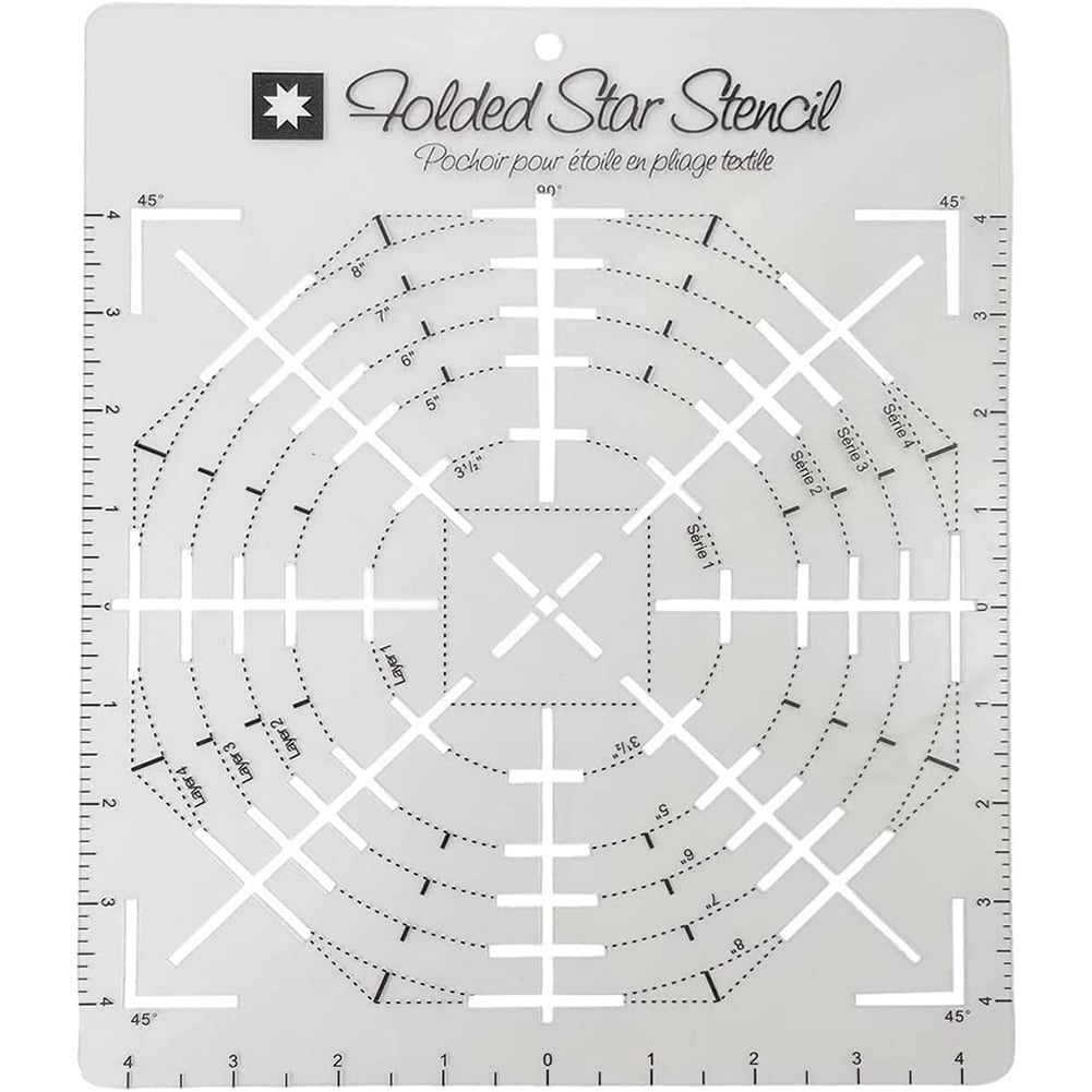 Folded Star Guide Stencil Sewing Quilting Template Patchwork Plastic ...
