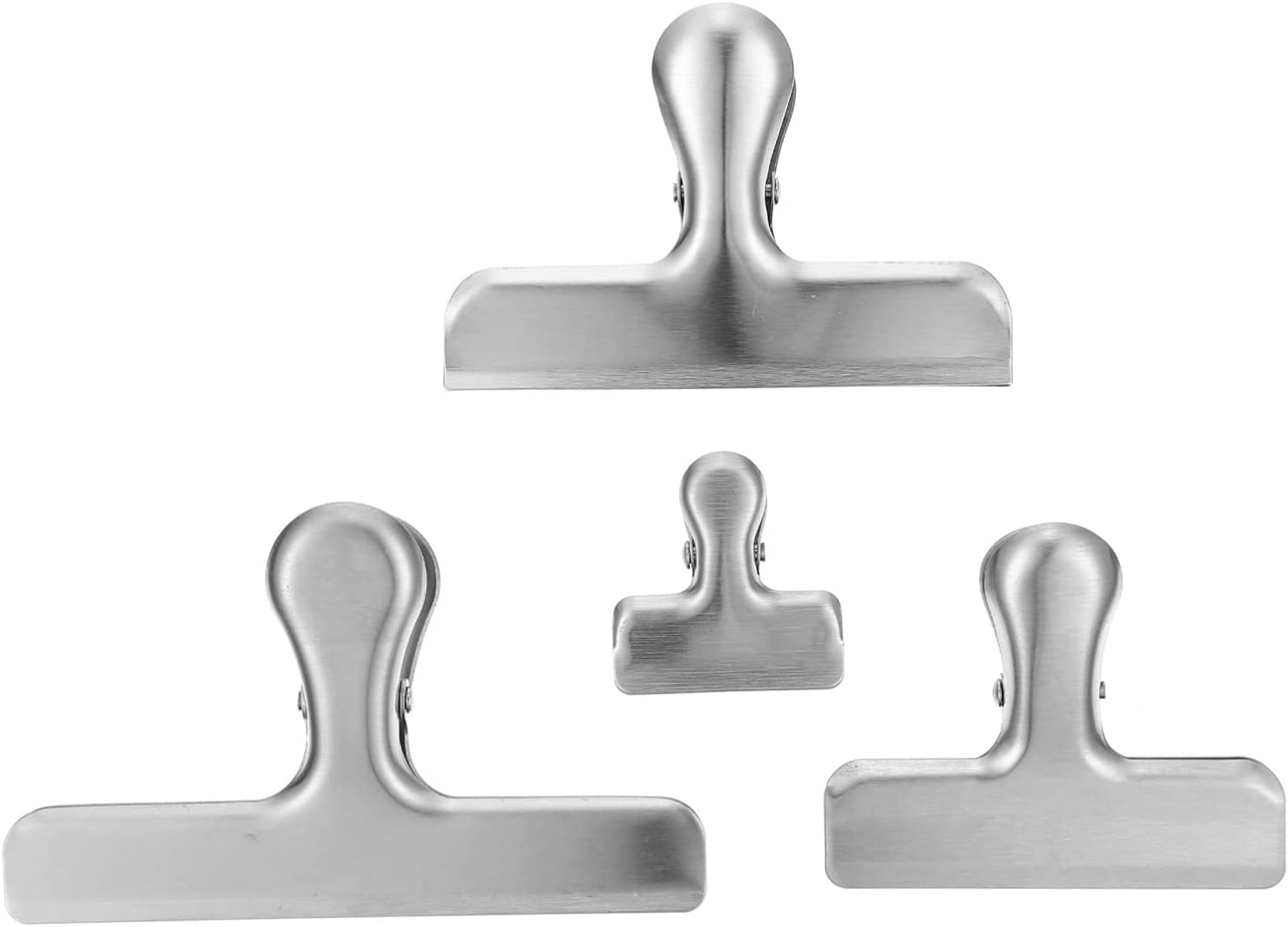 Folder Binder 4Pcs Stainless Steel Sealing Clips Fresh- Keeping Chip ...