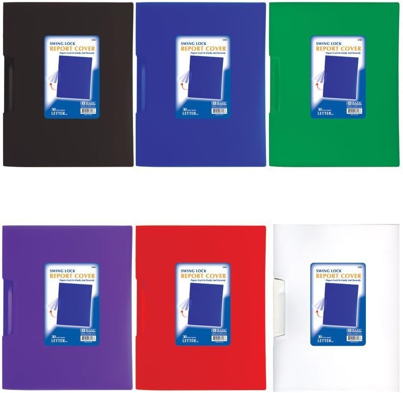 Folder Swing-Lock Report Cover, Letter Size Plastic Folders Holder for ...