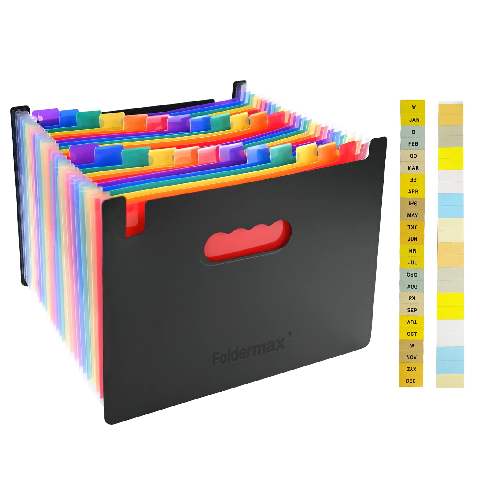 Foldermax 24 Pocket Expanding File Folder Organizer, Accordian File ...