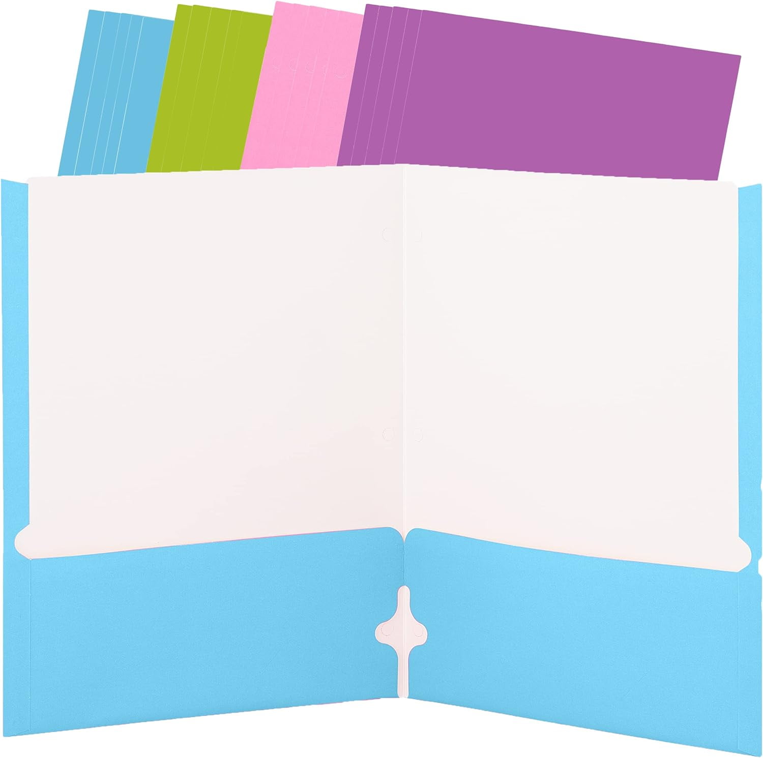 Folders with 2 Pockets, Paper Colored Binder File School Folder Letter ...