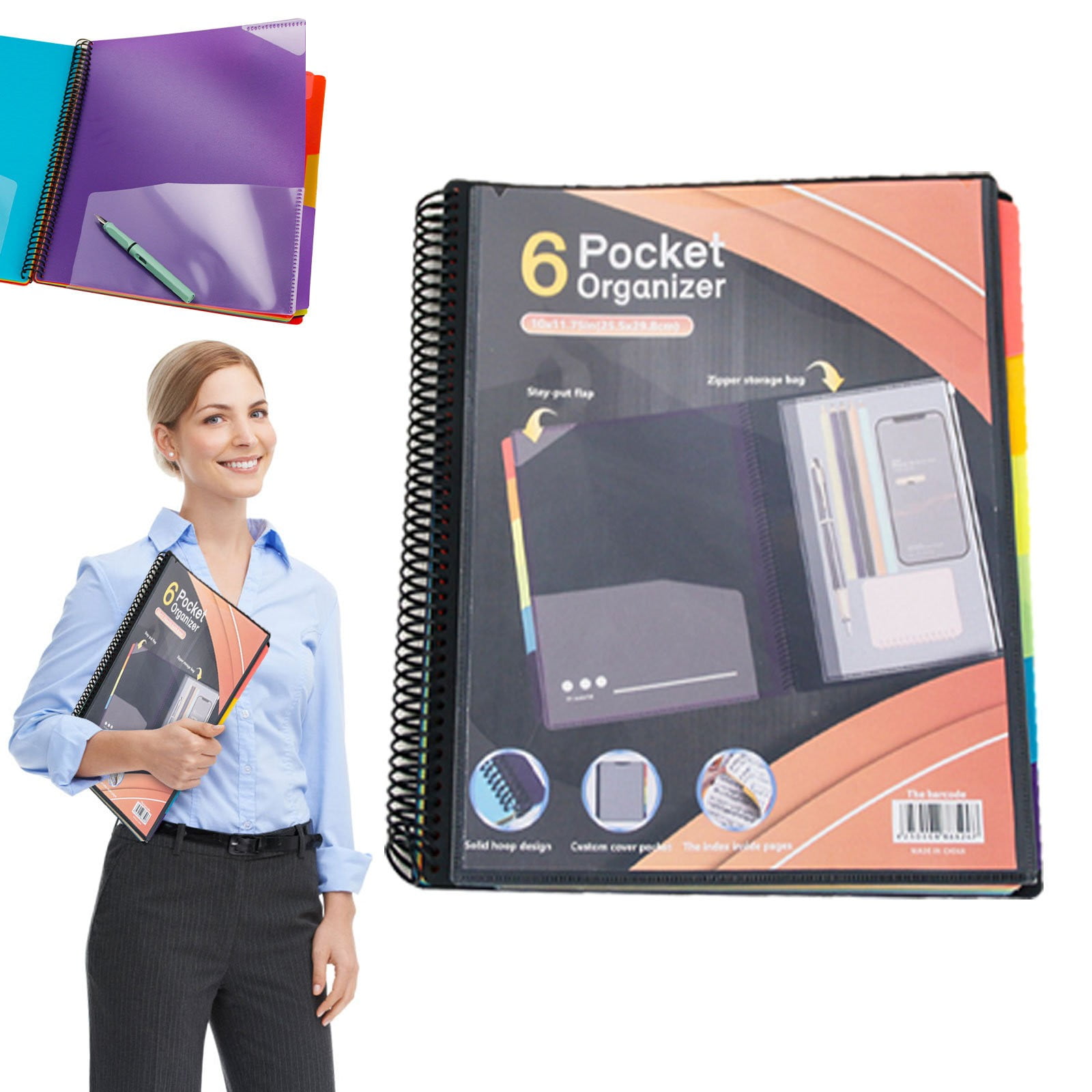 Folders with Pockets,Important Document Organizer,Binder Organizer,6 ...