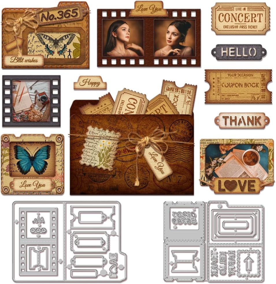 Folders Slides Stamps Films Cutting Dies for Card Making Metal Picture ...