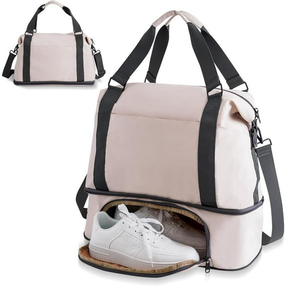 Foldie Travel Bag Expandable, Gym Bag with Shoe Compartment, Workout ...