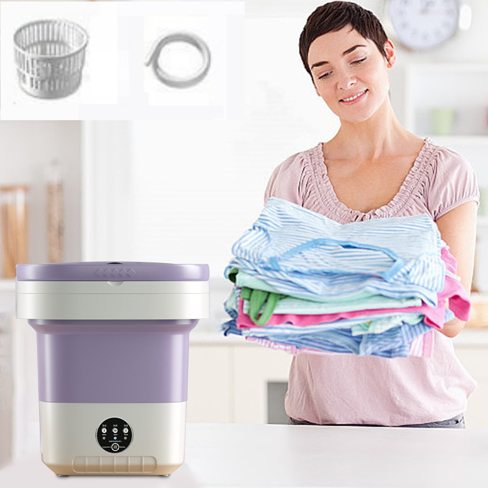 Folding 11L Washing Machine With Integrated Washing And Stripping ...