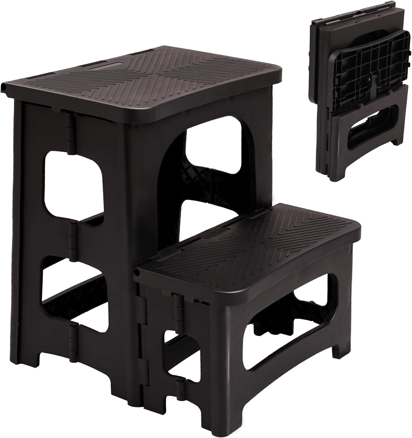 Folding 2 Step Stool,300 lb. Capacity Folding Step Stool for Adults ...