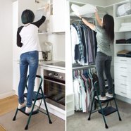 Cosco Signature Series Three Step Steel Step Stool with Plastic Steps ...