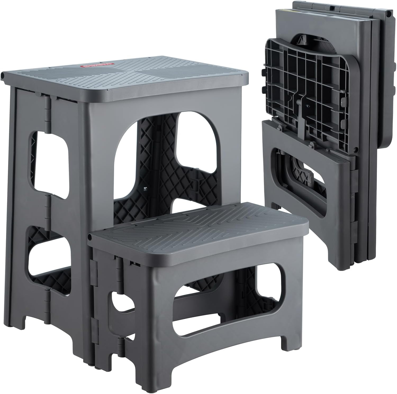 Folding 2-Step Stool, Non-Slip Collapsible Step Stools, Bedside ...