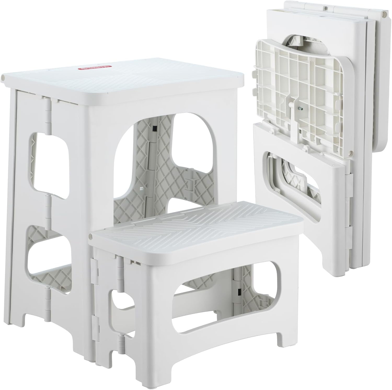 Folding 2-Step Stool, Non-Slip Collapsible Step Stools, Bedside ...