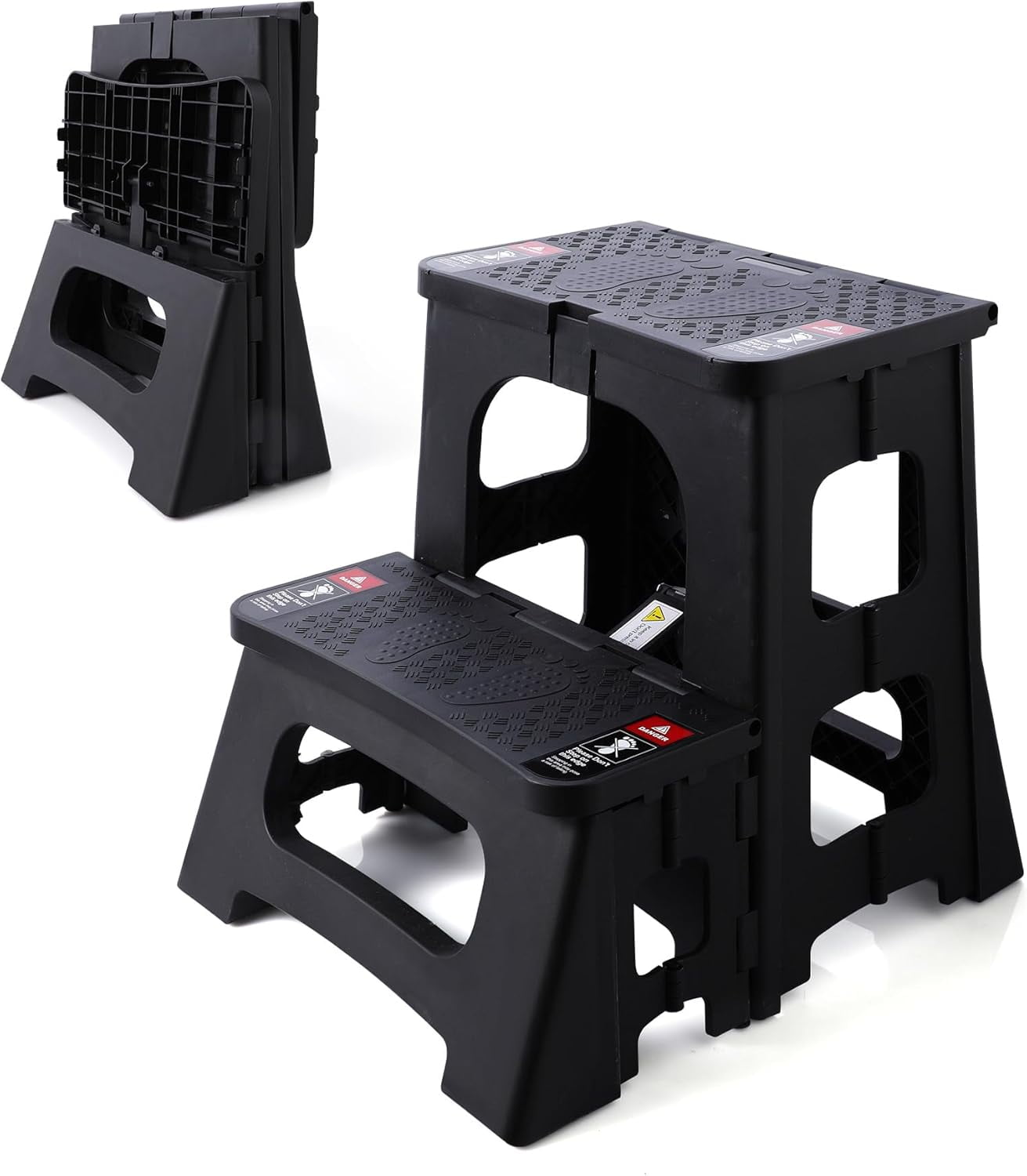 Folding 2-Step Stool - Upgraded Stable A-Frame, Safety Lock, Anti-Slip ...