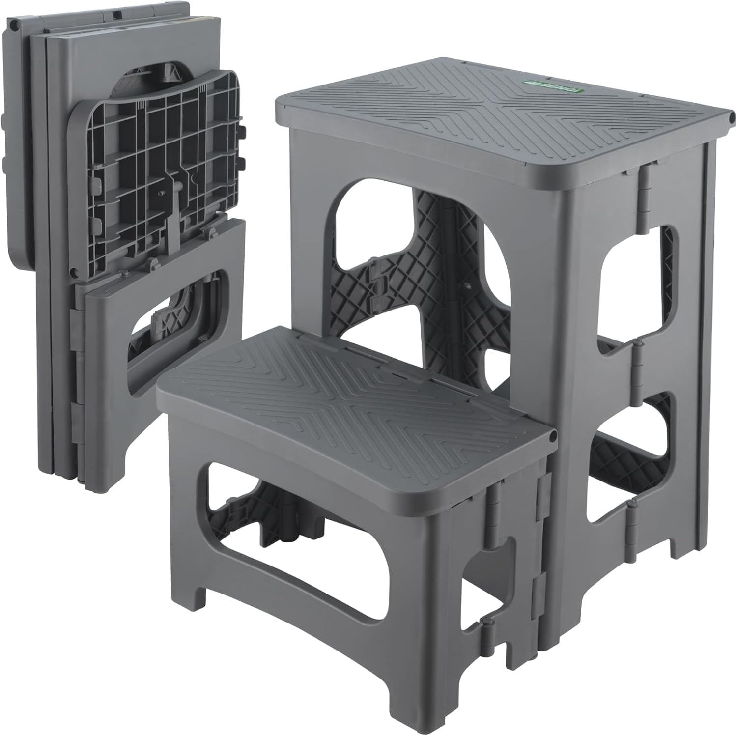 Folding 2-Step Stool for Adults Non-Slip Collapsible Portable Step ...