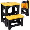 Folding 2 Step Stools,8" & 17" Dual Heights,Foldable Step Stool for and ...
