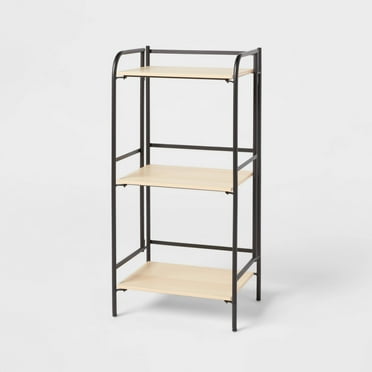 Winsome Wood Terry 3-Tier Foldable Shelf, Stackable, Walnut Finish ...