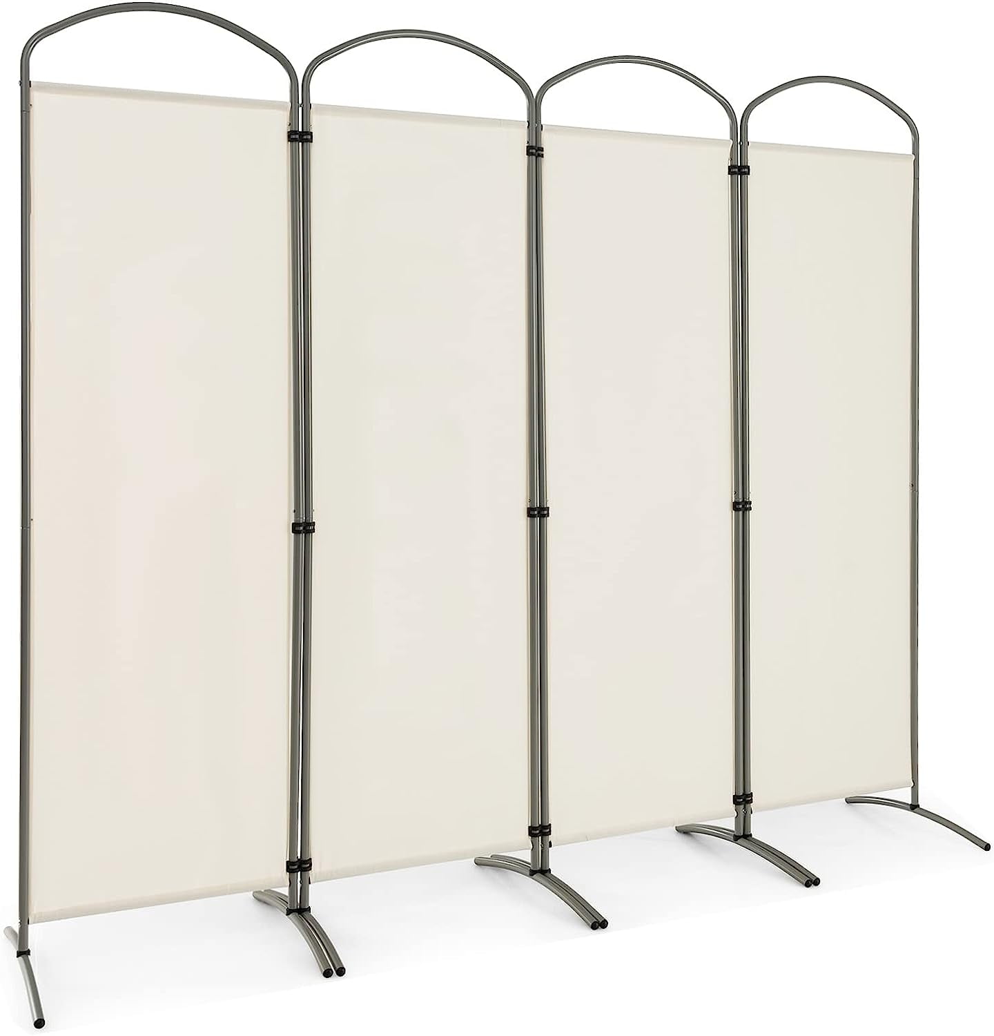 Folding 4/6-Panel Room Divider - Freestanding Foldable Fabric Privacy ...