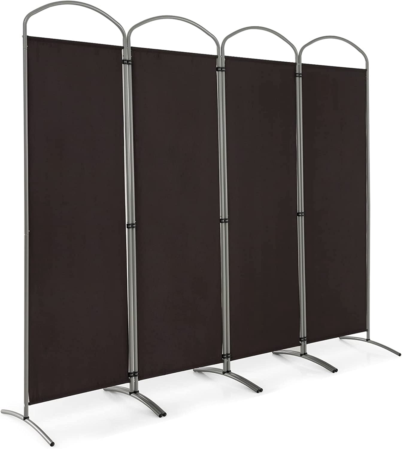 Folding 4/6-Panel Room Divider - Freestanding Foldable Fabric Privacy ...