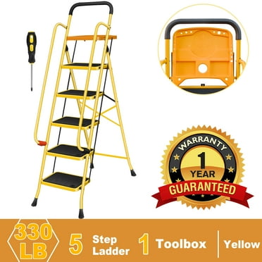 Cosco 8 Ft. Signature Series Aluminum Folding Step Ladder 300 Lb. Type ...