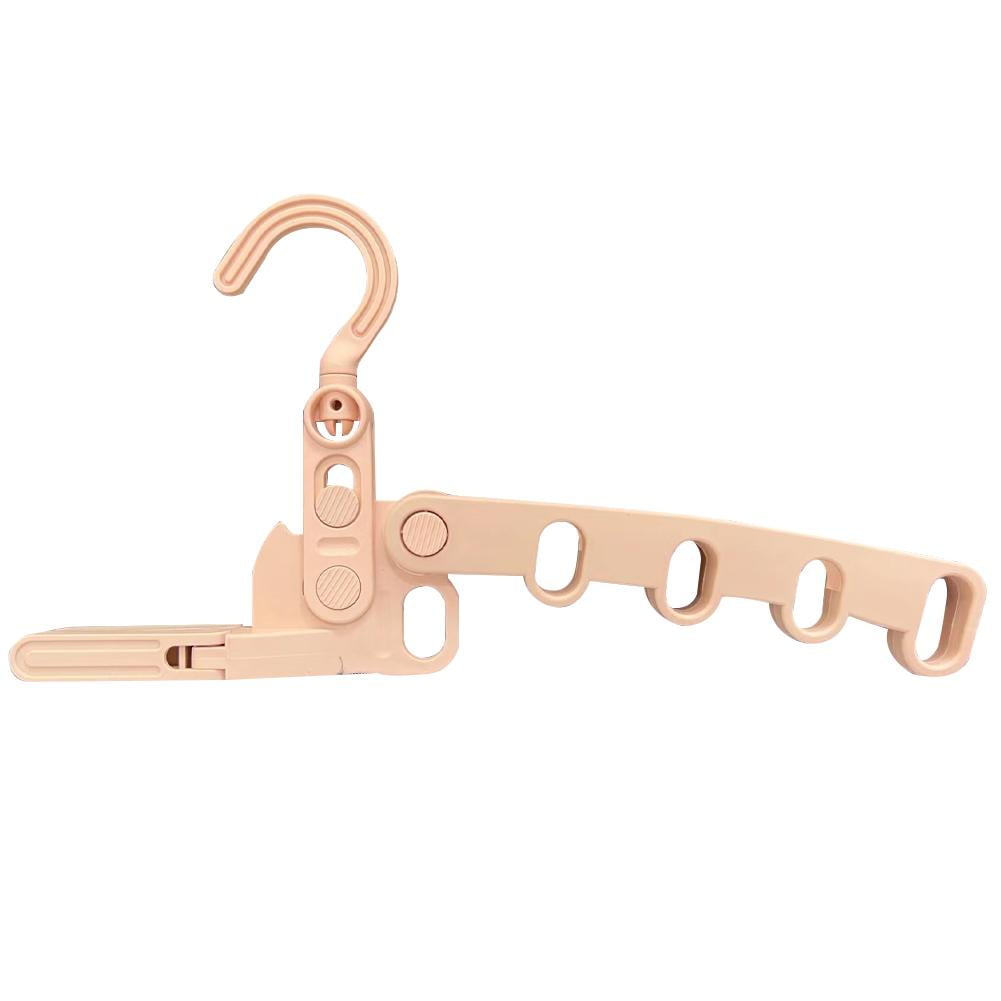 Folding 5-hole Clothes Drying Rack 360° Rotary Hook Travel Hanger ...