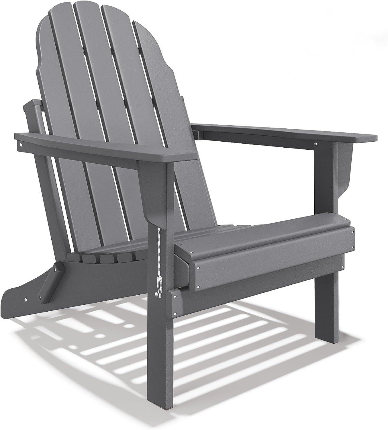 Folding Adirondack Chair - Durable HDPE Poly Lumber All-Weather ...