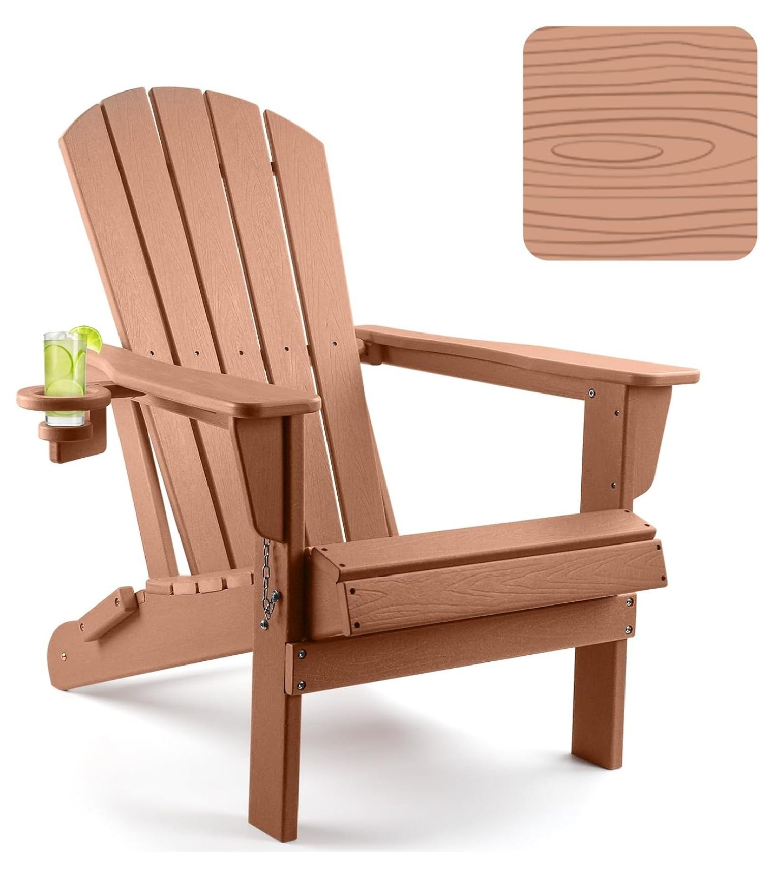Folding Adirondack Chair, Patio Adirondack Chair Weather Resistant ...