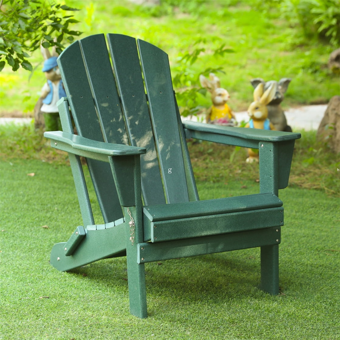 Folding Adirondack Chair, Relaxing Stackable Arm Rest Ergonomic HDPE ...