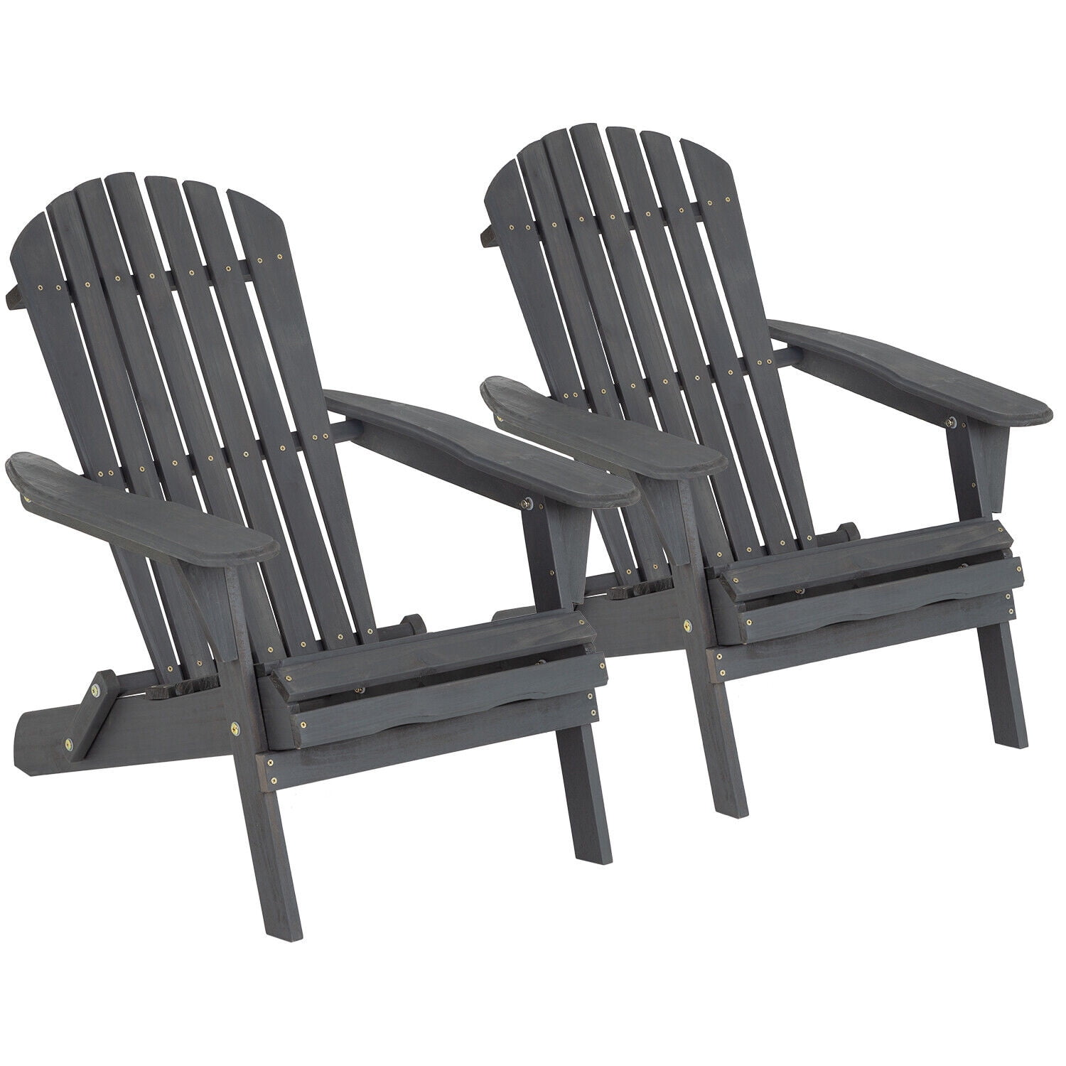 Folding Adirondack Chair Weather Resistant Lawn Chair Poly Lumber Porch ...