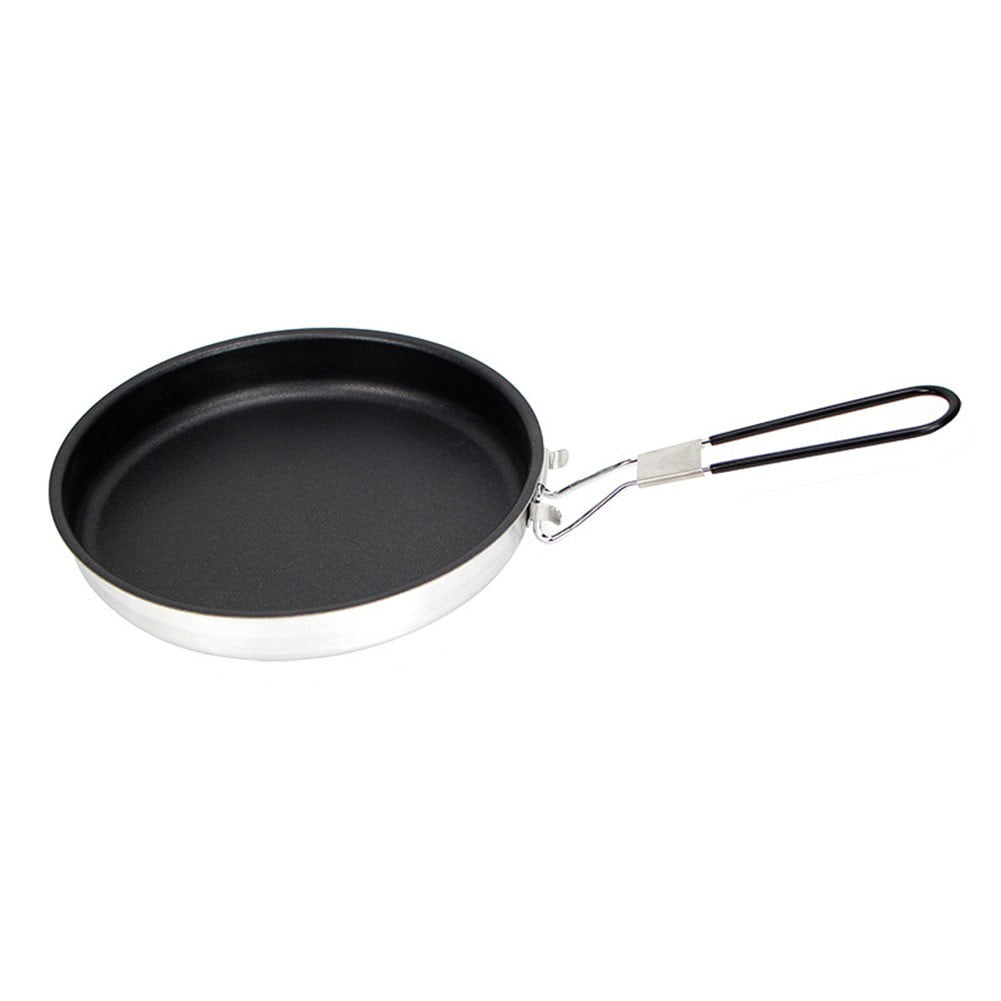 Folding Aluminum Frying Pan Baking Pan Folding Handle for Camping ...