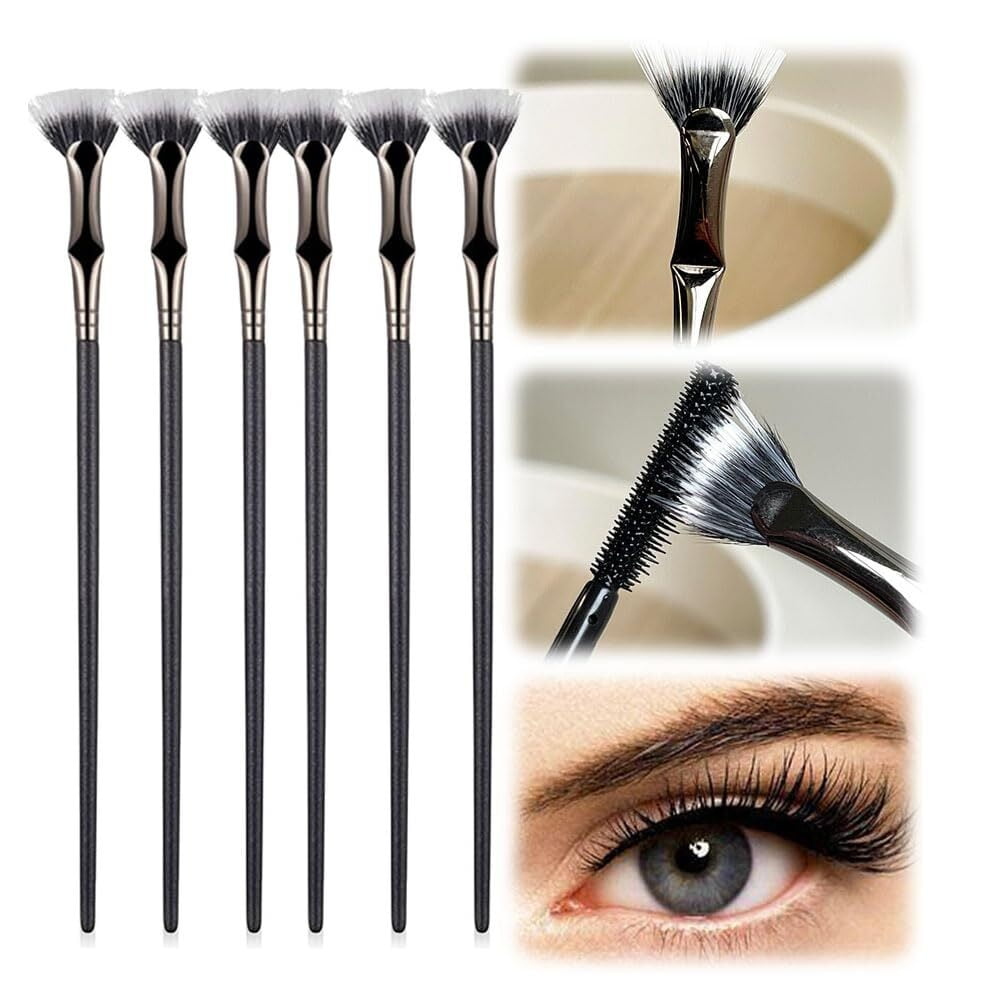 Folding Angle Eyelash Comb Mascara Brush 3PCS Curved Lash Separator ...