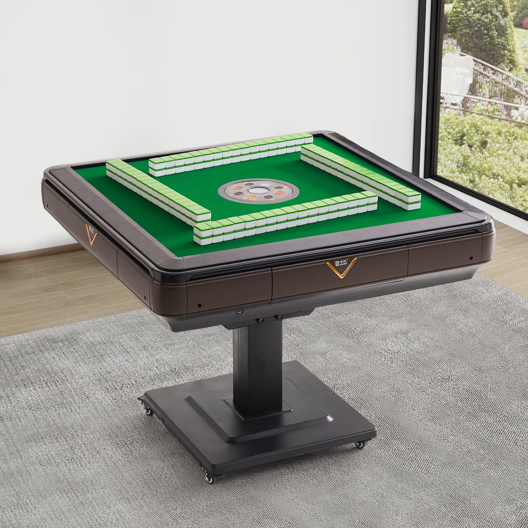 Folding Automatic Mahjong Table Home Gathering Puzzle Game with 2 Sets ...