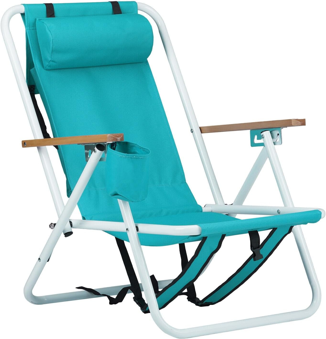 Folding Backpack Beach Chairs for Adults,Heavy Duty Camping Chair ...