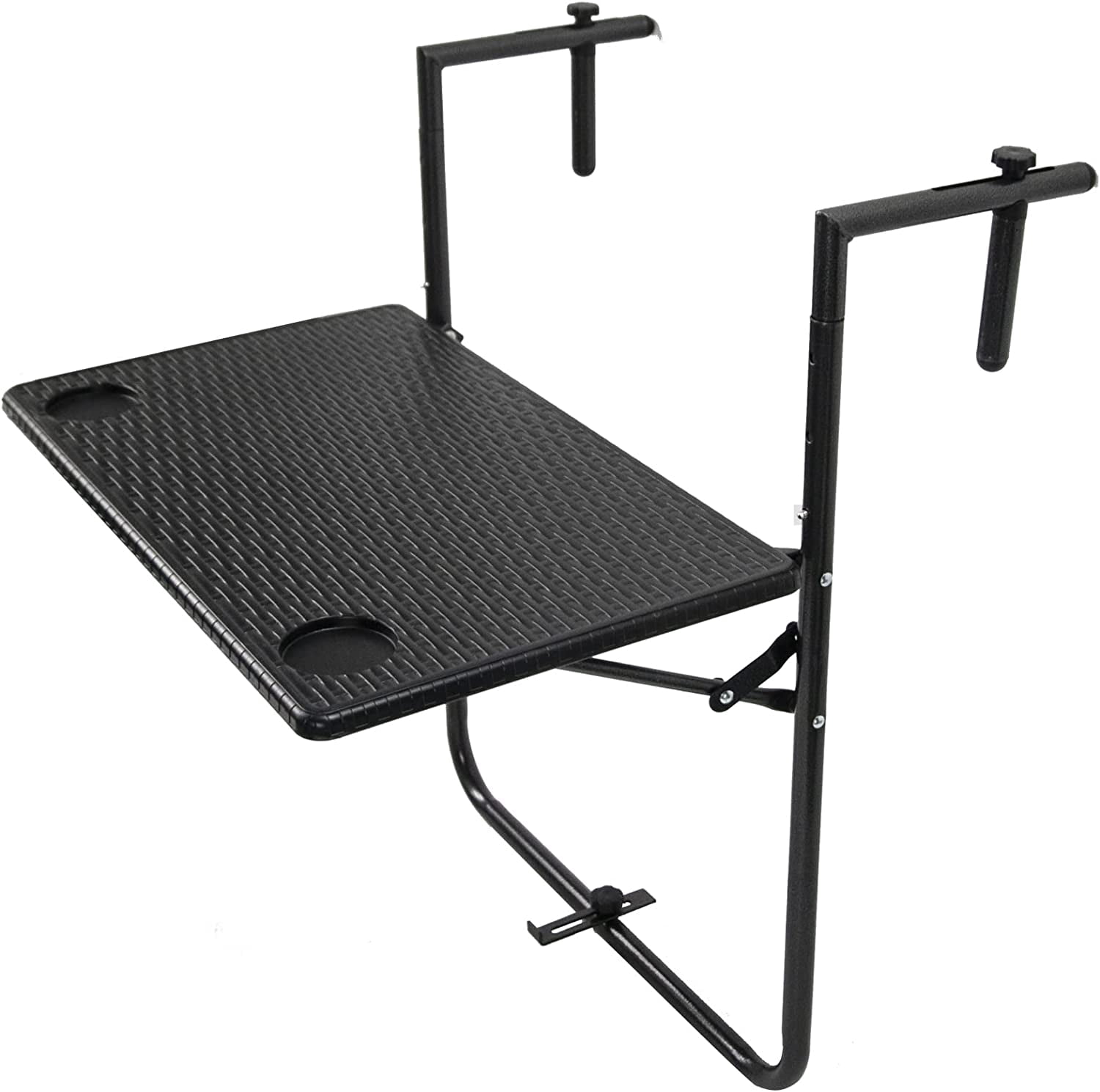 Folding Balcony Hanging Table - Outdoor Railing Bar Serving Table ...