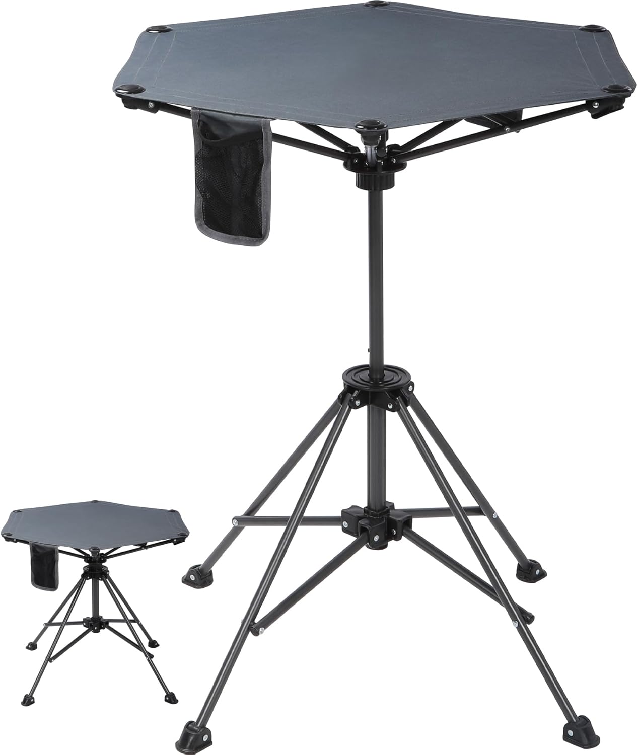 Folding Bar Table with Adjustable Height (25.2"/36.6"), Portable ...